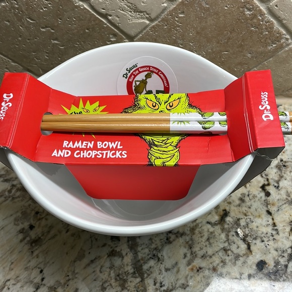 Dr. Seuss | Dining | Dr Seuss Grinch Ramen Bowl Chopsticks | Poshmark